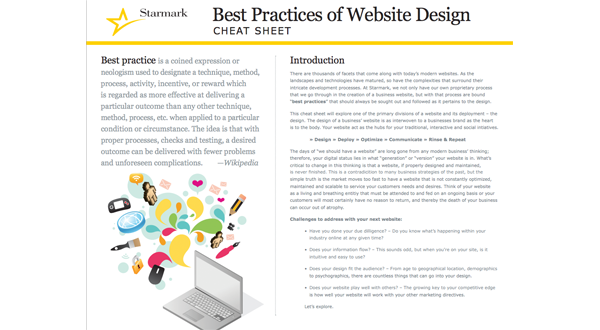 Web Design Cheat Sheet - Best Practices | Starmark